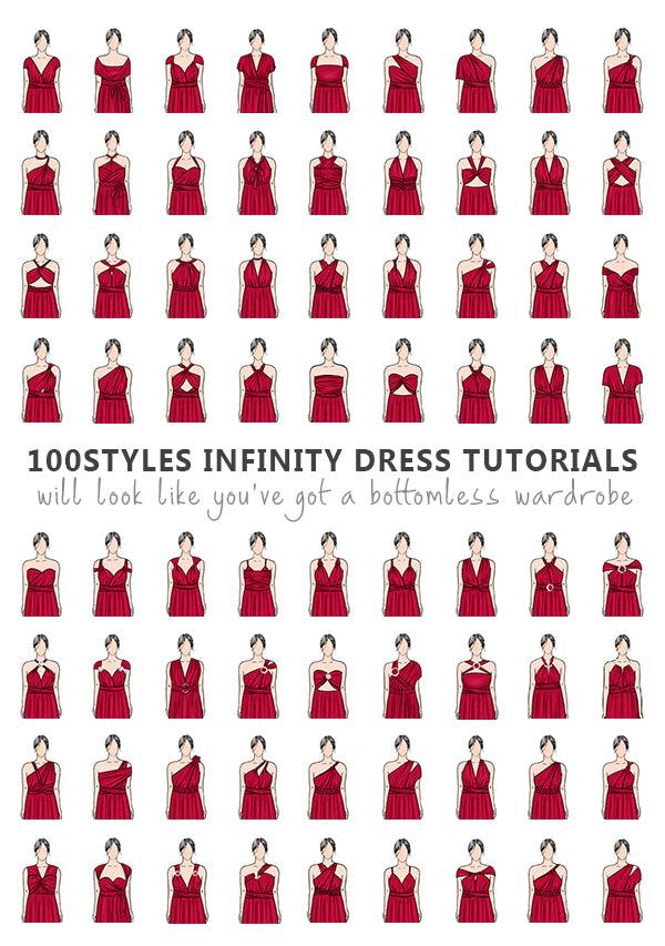 100 styles de Tutoriels pour la robe Infinity au format PDF